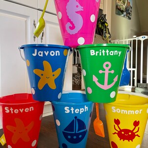 Bucket Pail and Shovel Personalized Summer Beach Kids Toy, Summer Beach ...