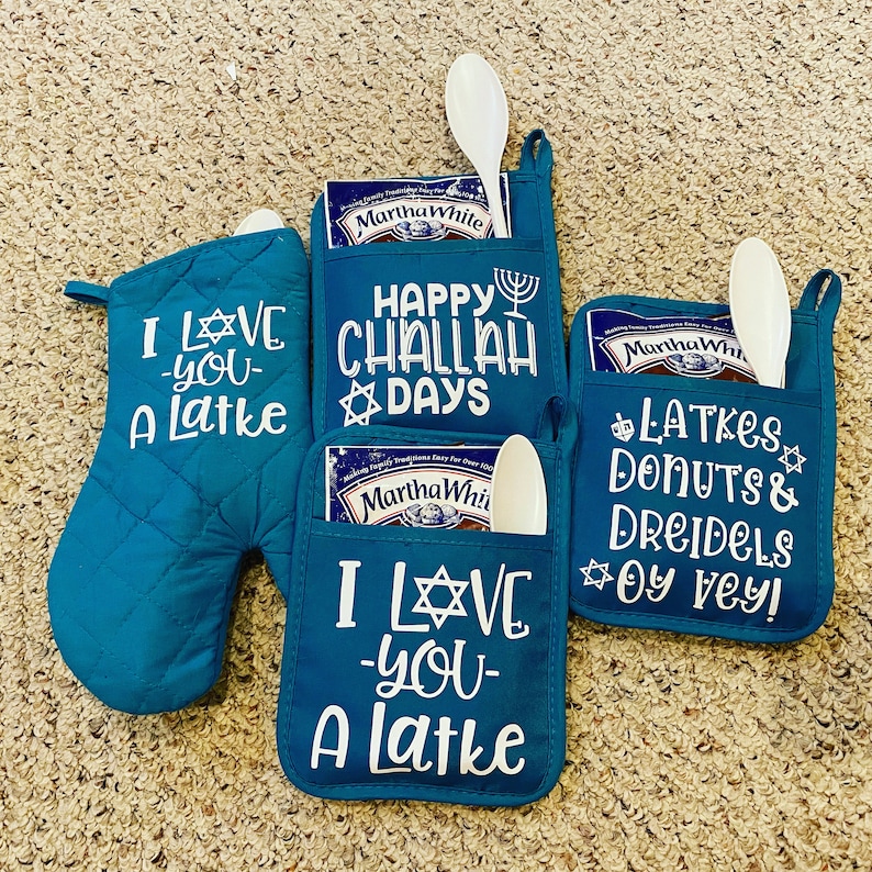 Personalized Hanukkah Cooking Potholder Gift, Cute Chanukah Gift ...