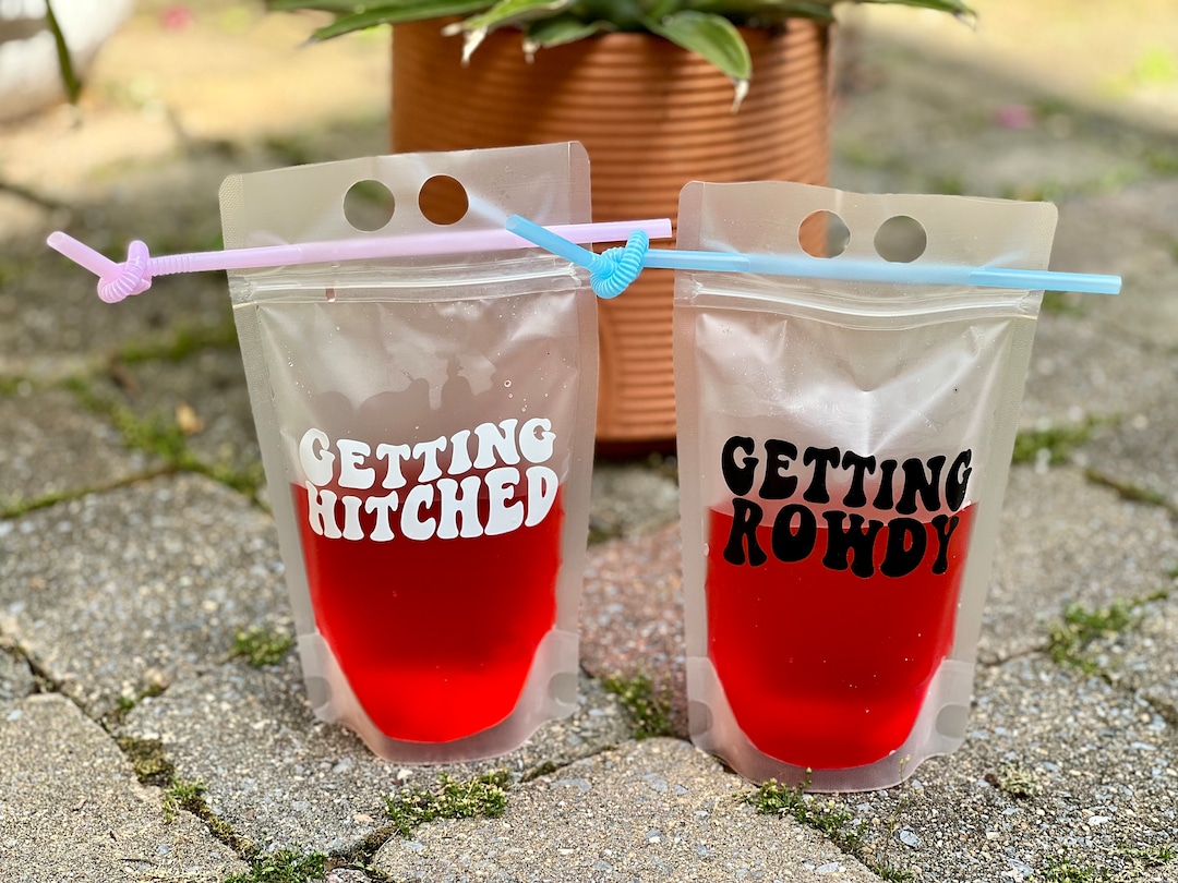 Custom Bachelorette Party Drink Pouches: Personalized Celebration Favor ...