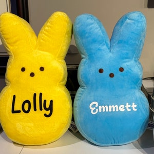 Extra Large 15” Personalized Plush Bunny Easter Peeps, Easter ...