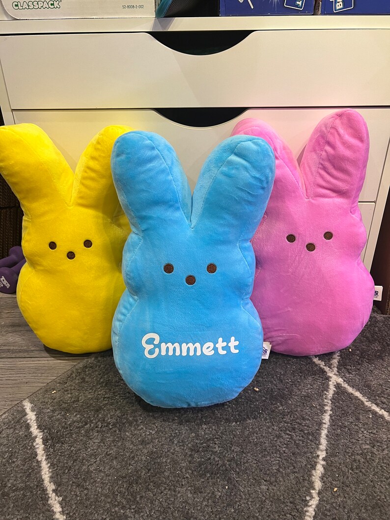 Extra Large 15” Personalized Plush Bunny Easter Peeps, Easter ...