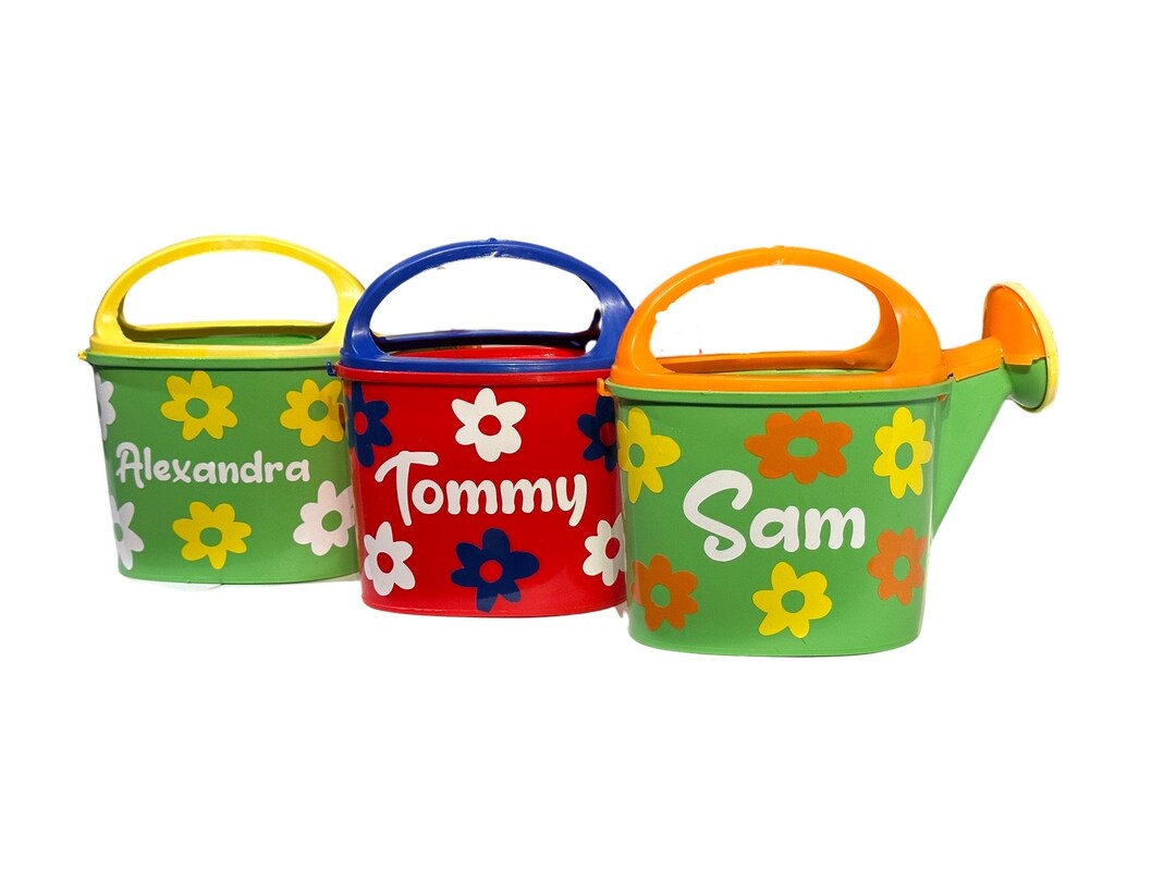 Children's Plastic Watering Can Personalized, Kids Summer Birthday ...