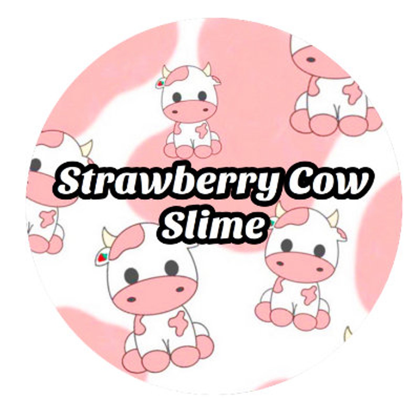 Strawberry Cow Butter Slime Scented Slime Pink Cow Slime - Etsy