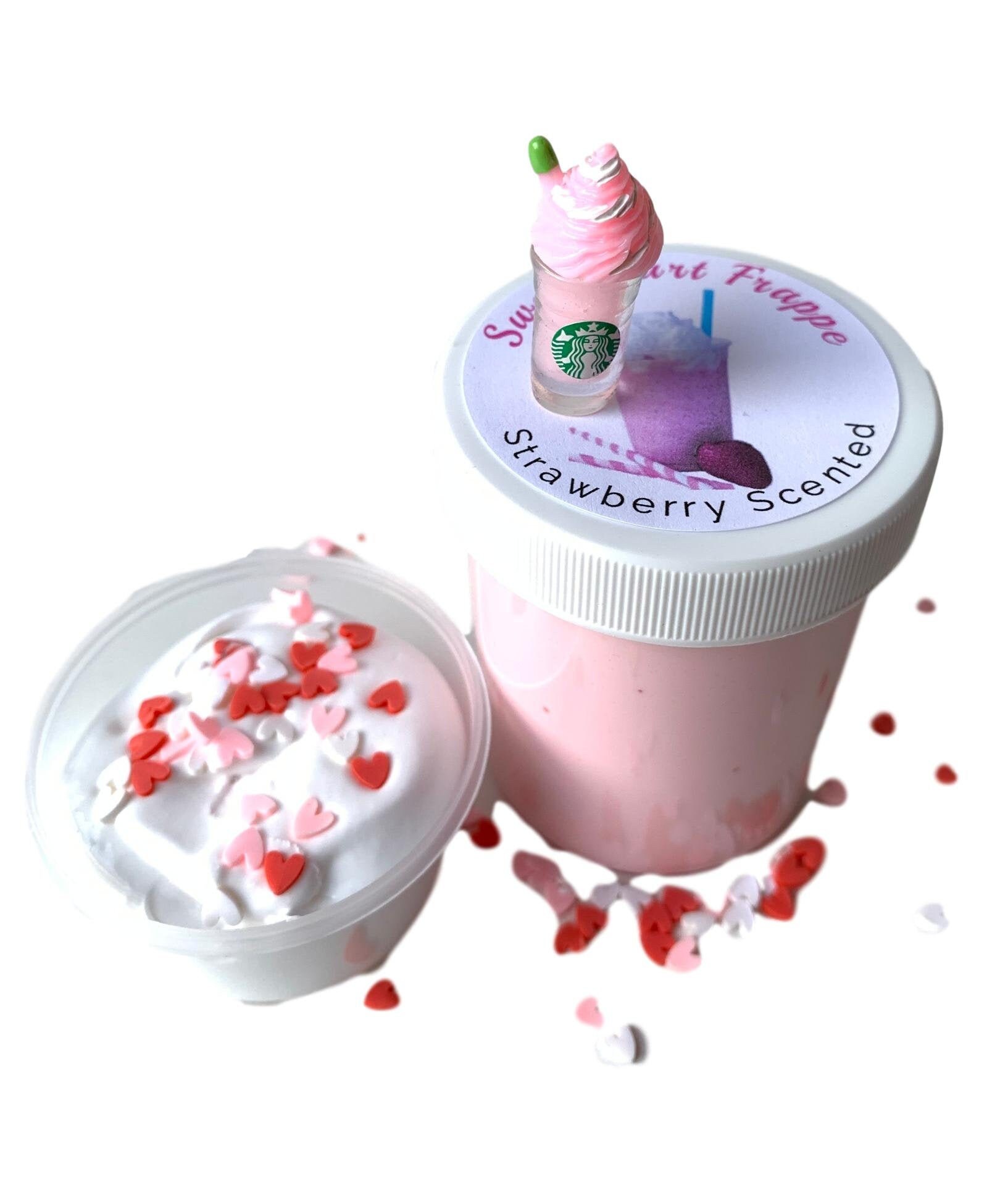 Pink Butter Slime Strawberry Fluffy Slime Frappe Slime Charm | Etsy