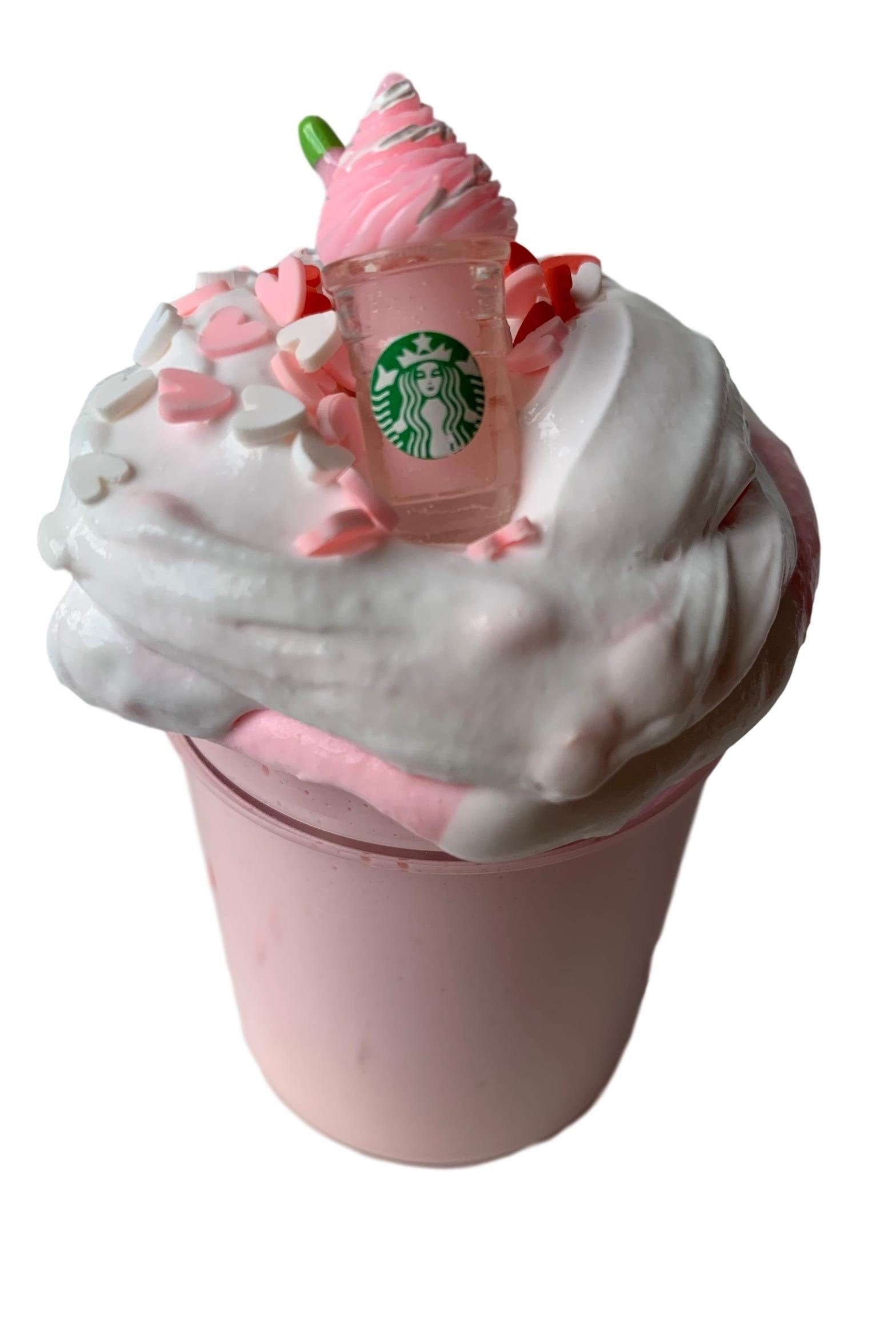 Pink Butter Slime Strawberry Fluffy Slime Frappe Slime Charm | Etsy