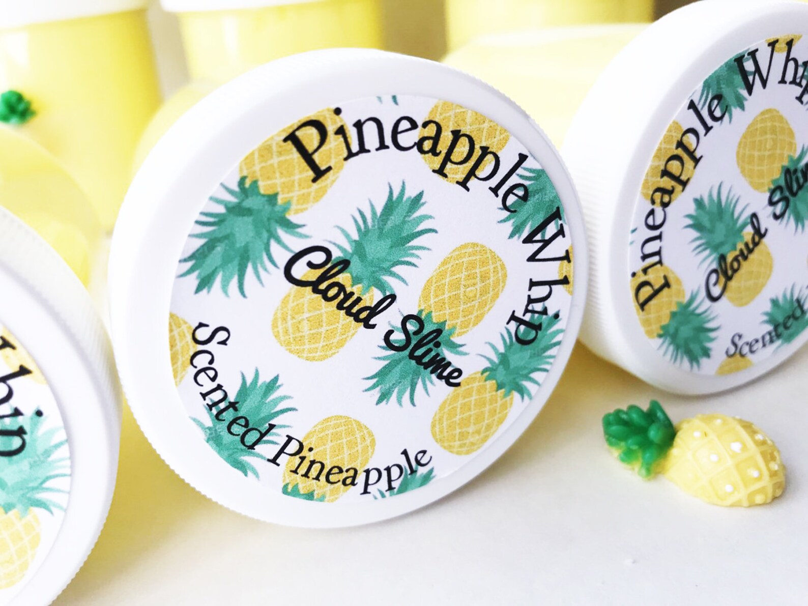 Pineapple Cloud Slime Scented W/charm & FREE Extras, Tropical Pineapple ...