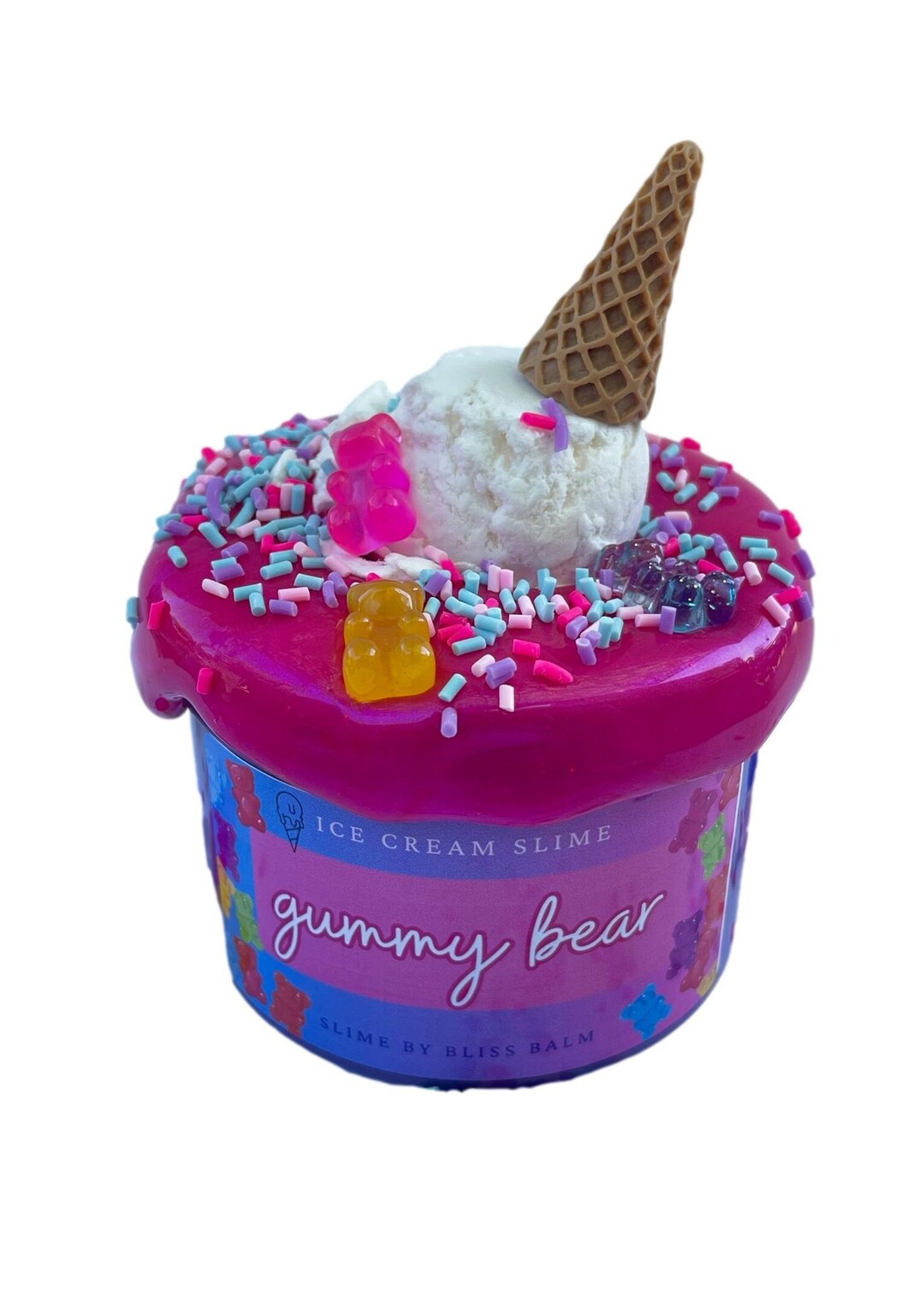 Gummy Bear Jelly Slime, Pink & Purple Slime DIY Clay Slime Charms ...