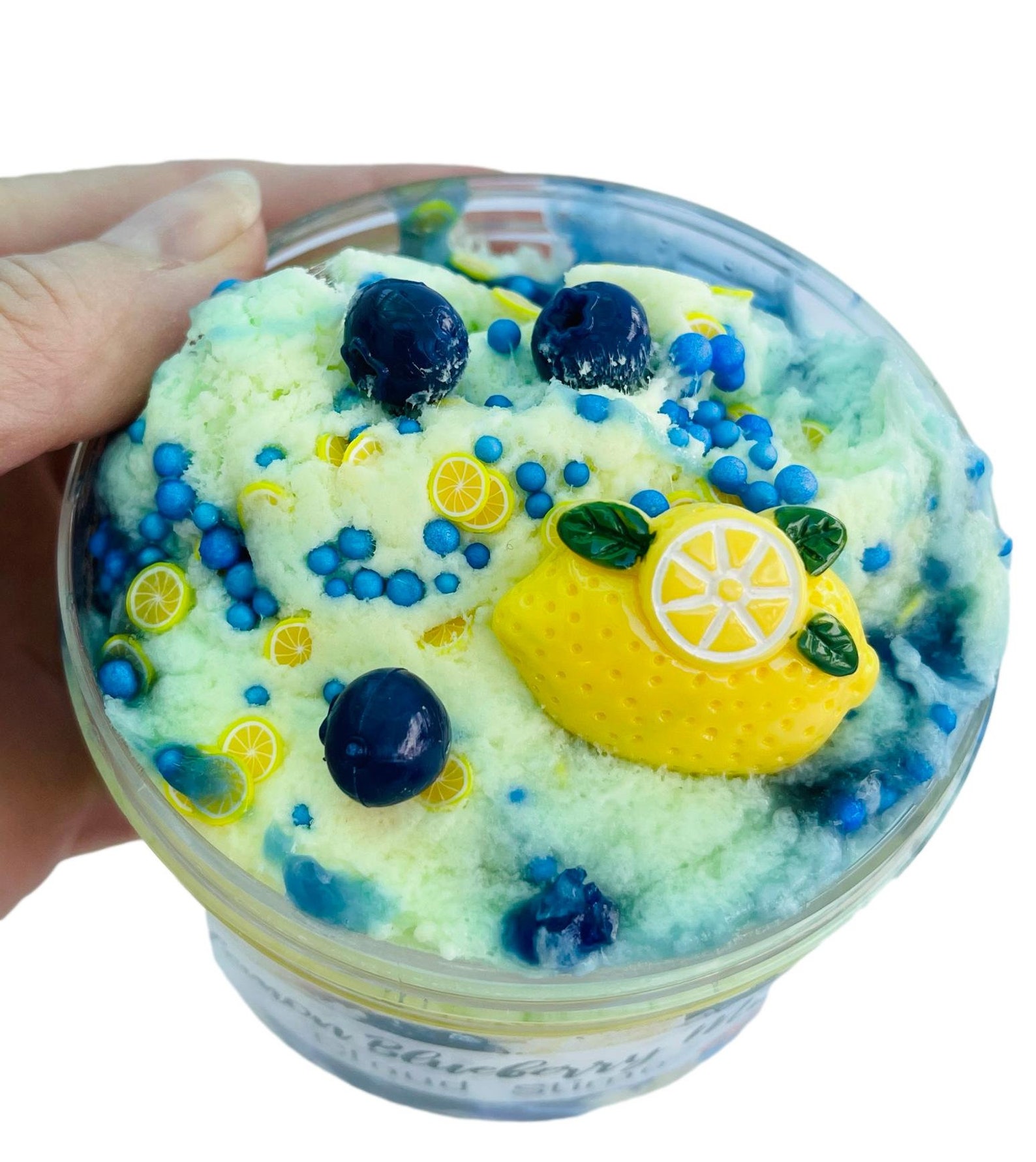 Lemon Blueberry Muffin Cloud Slime, Scented Slime, Slime Birthday Party ...