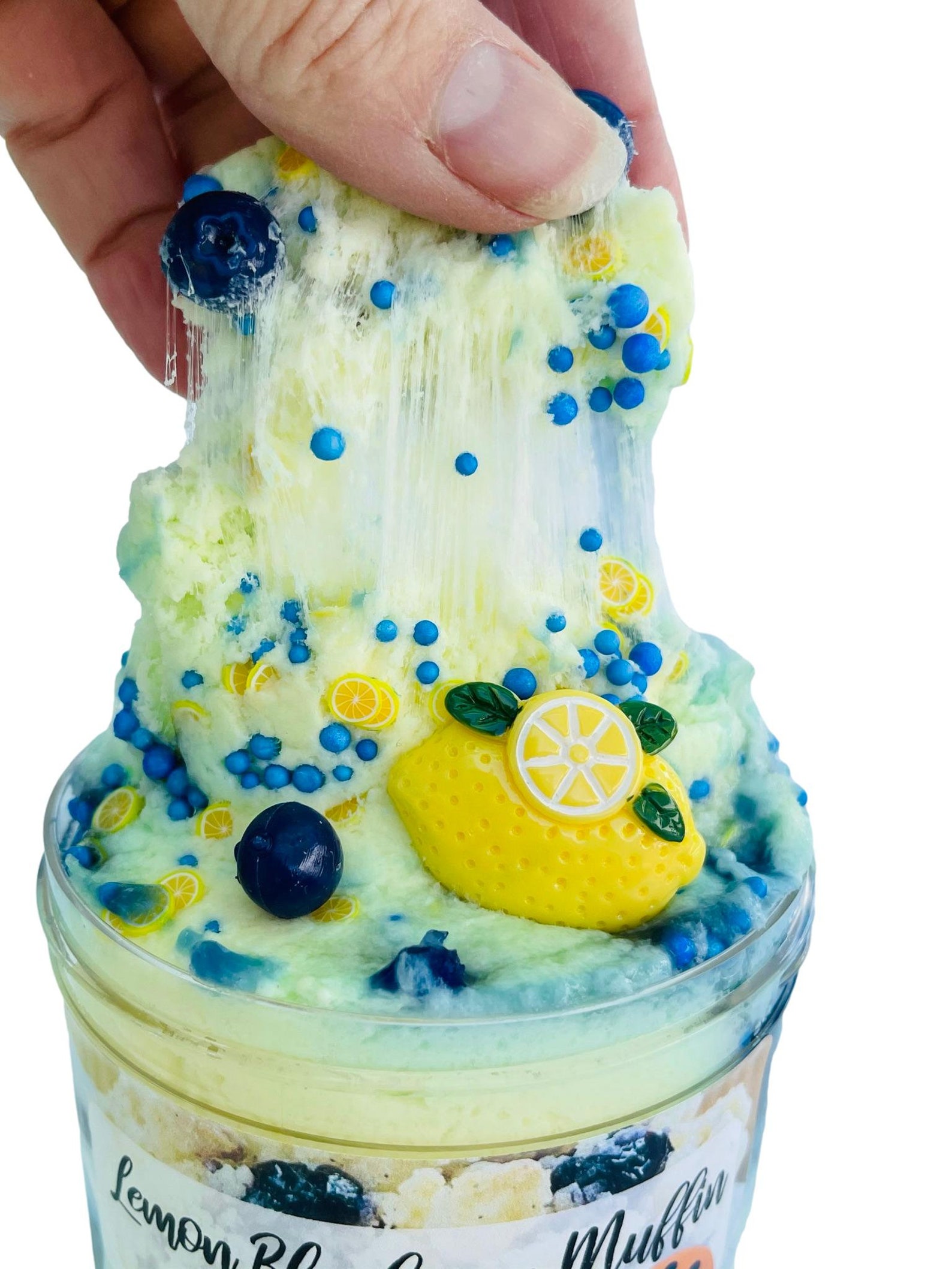 Lemon Blueberry Muffin Cloud Slime, Scented Slime, Slime Birthday Party ...
