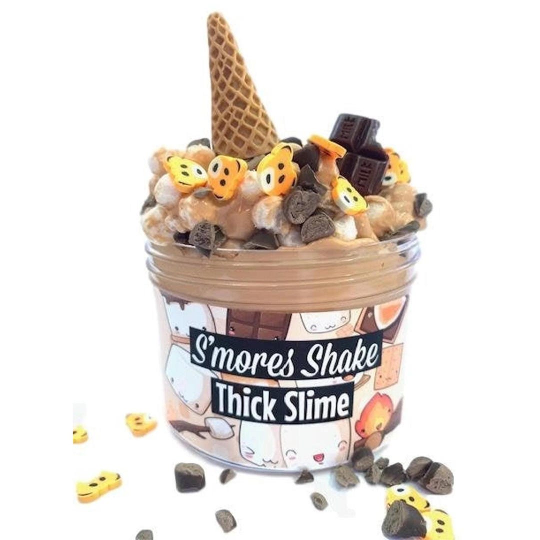 Smores Shake Thick Slime Scented W/charms & Extras Satisfying Stretchy ...