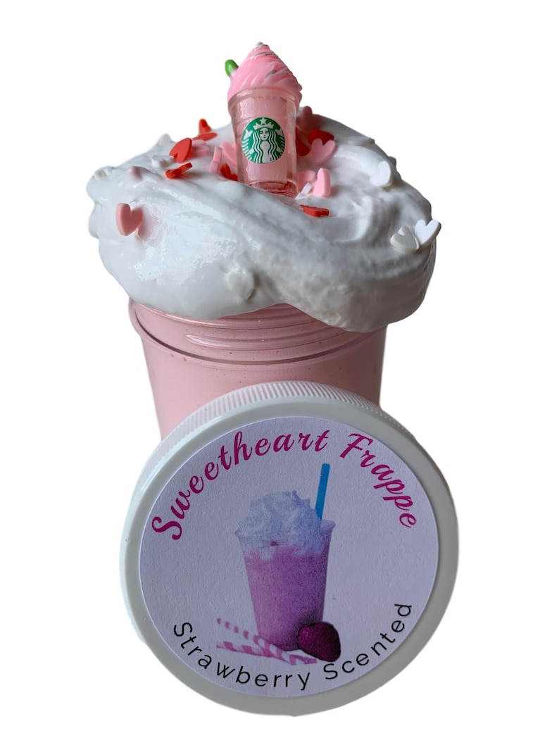 Pink Butter Slime Strawberry Fluffy Slime Frappe Slime Charm - Etsy