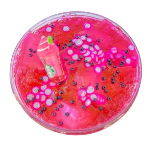 Dragon Fruit Jelly Cube Slime Pink Clear Scented Slime, Birthday Party ...