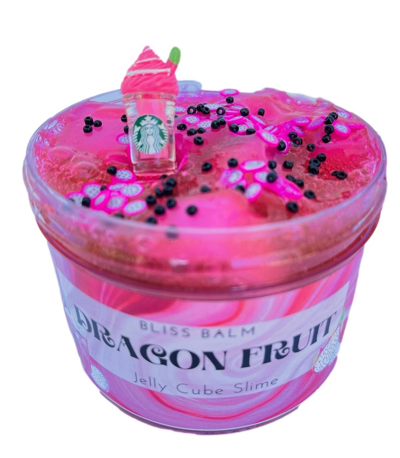 Dragon Fruit Jelly Cube Slime Pink Clear Scented Slime - Etsy