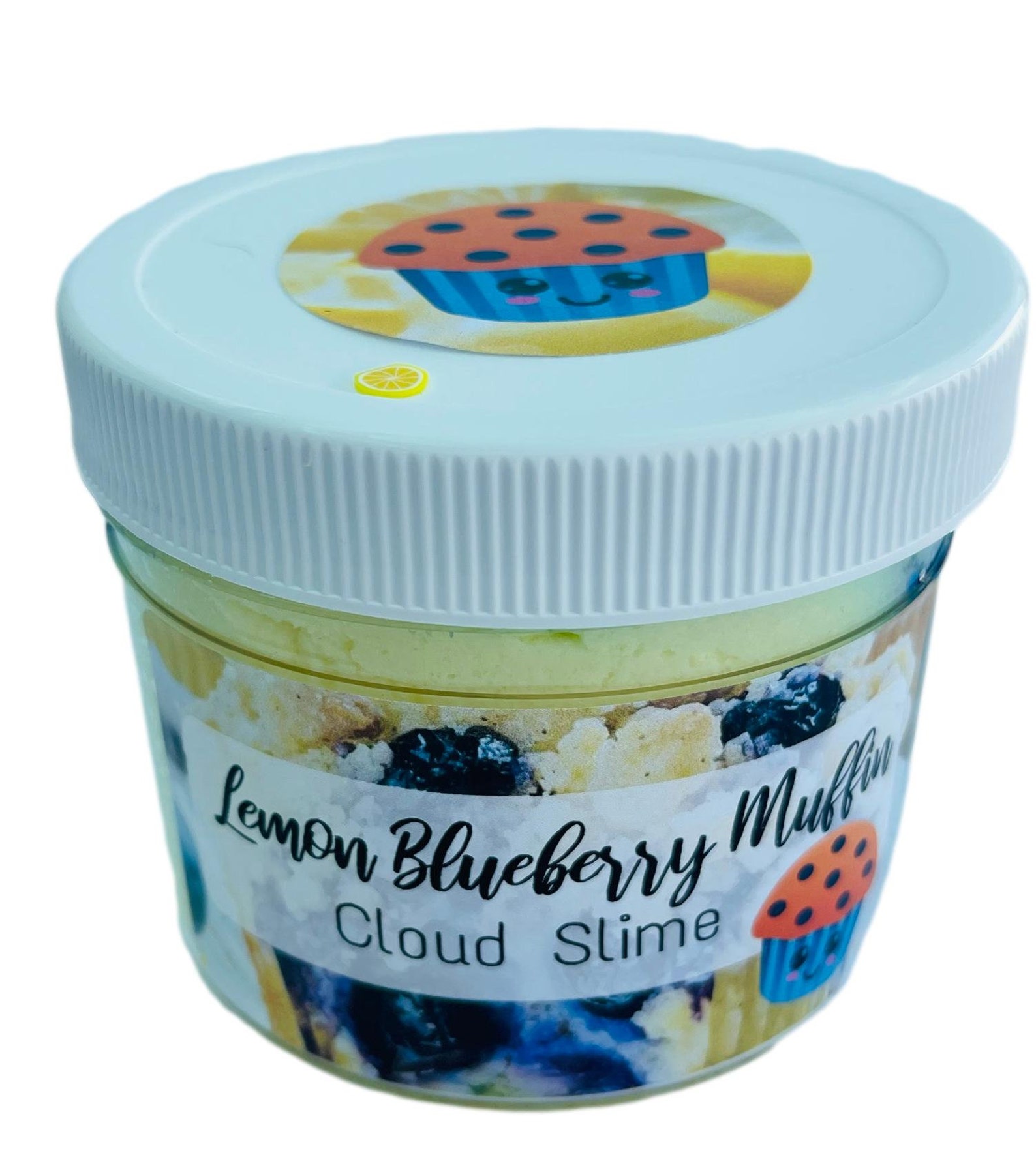 Lemon Blueberry Muffin Cloud Slime, Scented Slime, Slime Birthday Party ...