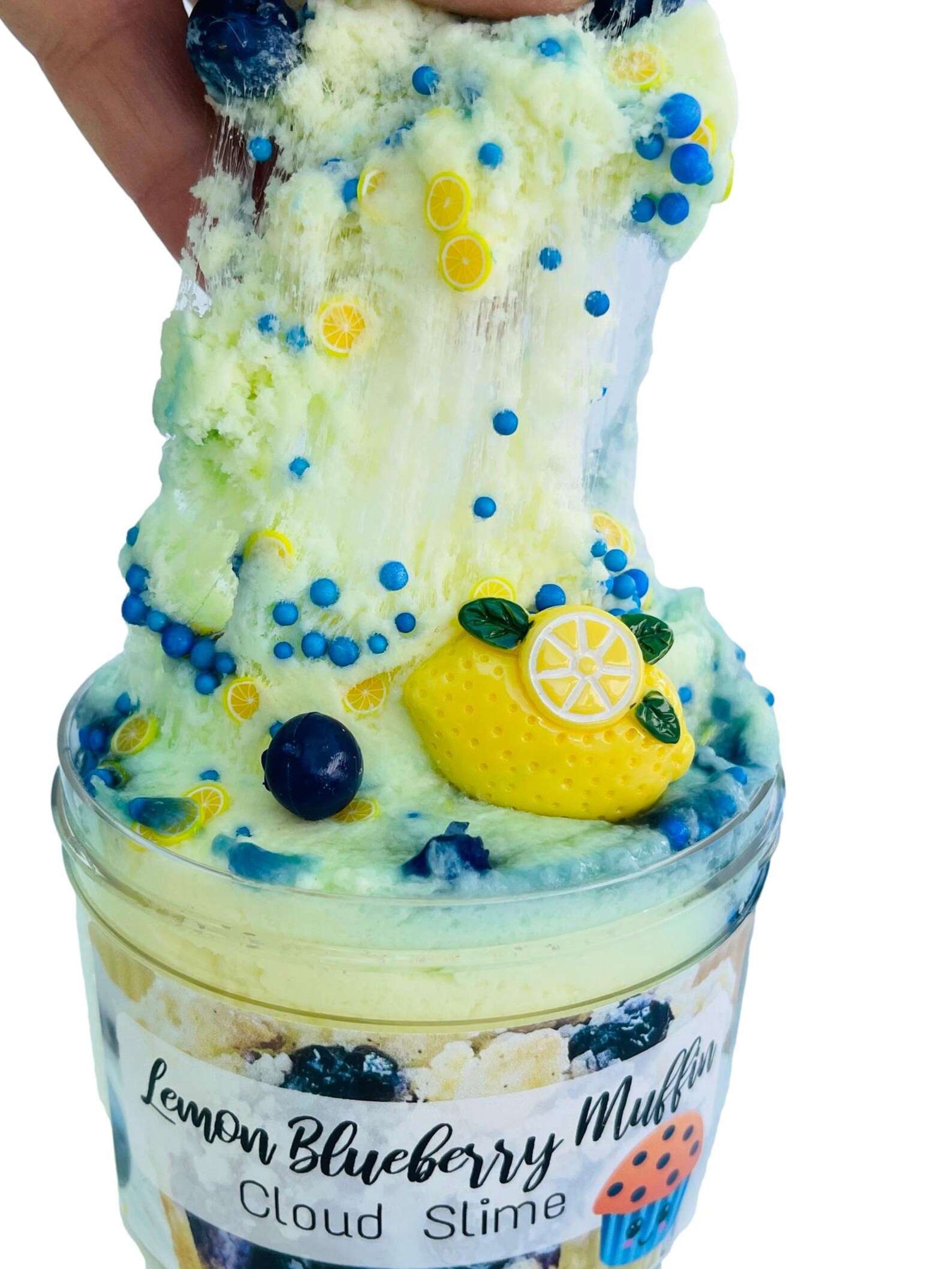 Lemon Blueberry Muffin Cloud Slime Scented Slime Slime - Etsy UK