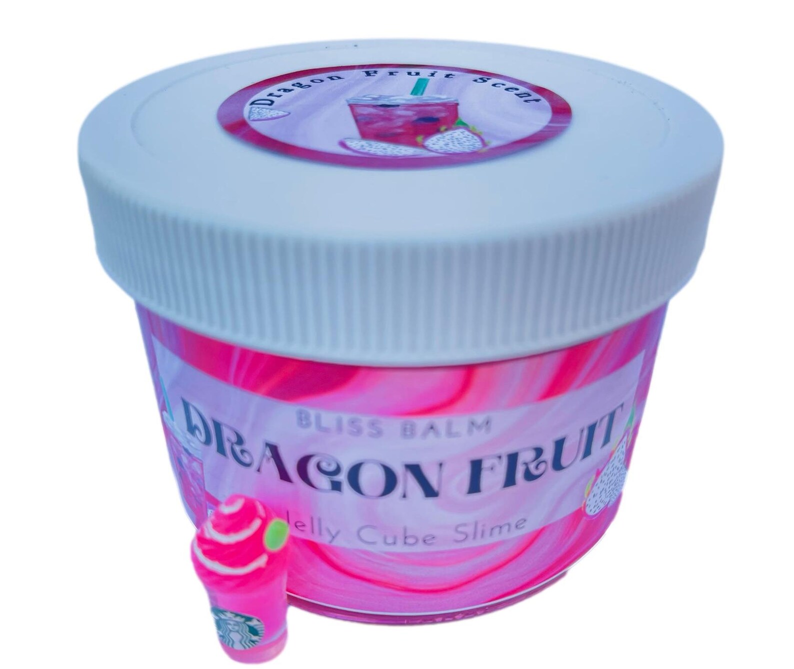 Dragon Fruit Jelly Cube Slime Pink Clear Scented Slime - Etsy