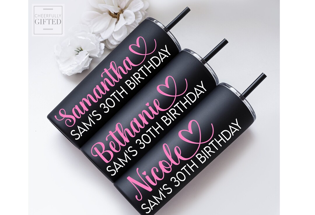 Personalized Birthday Cups, Birthday Cup Set, Birthday Tumblers, Party ...
