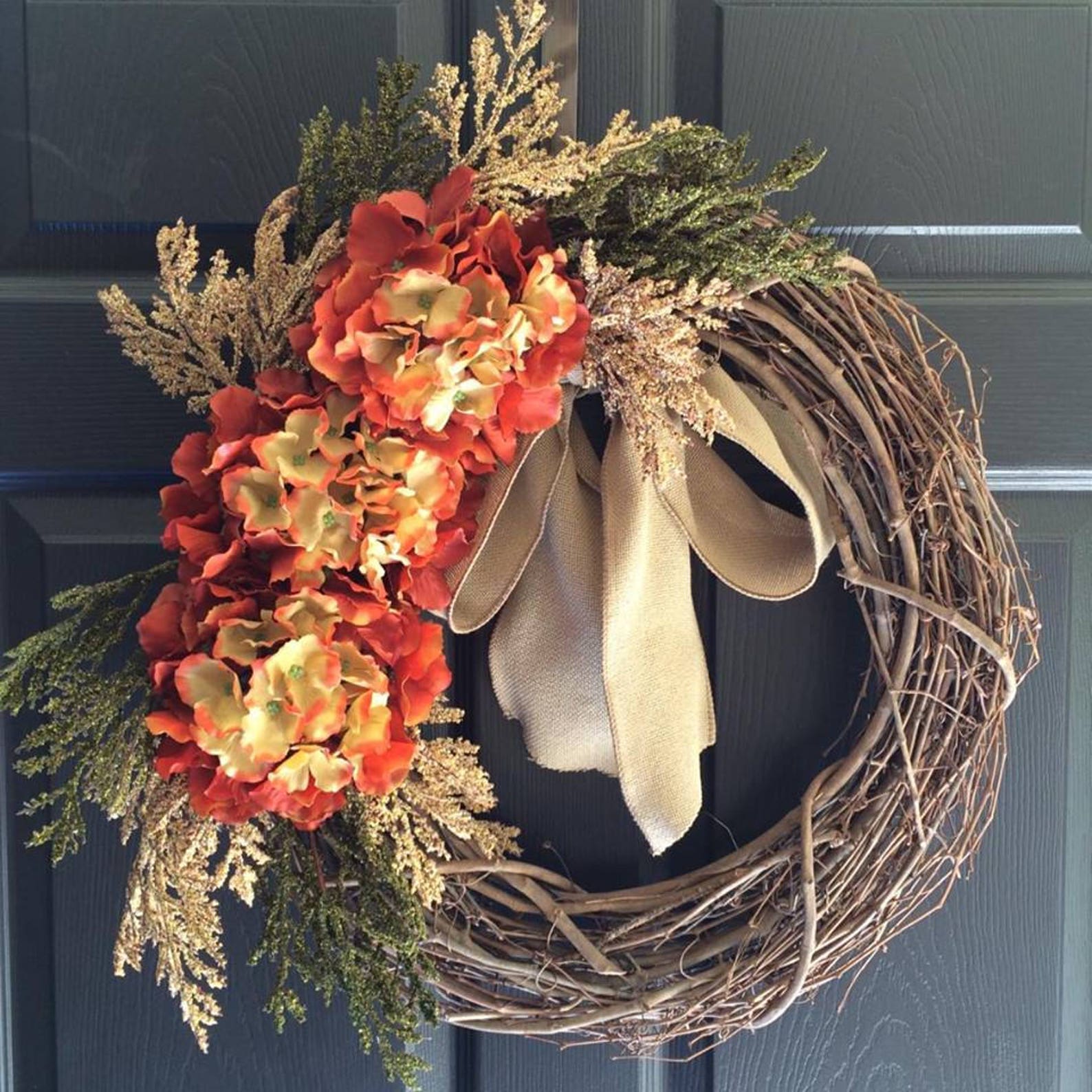Fall Wreath Fall Front Door Wreath Fall Monogram Wreath - Etsy