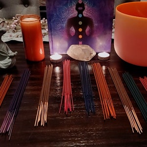 100 ASSORTED CHAKRA INCENSE Sticks 13 Each of the 7 Chakras Plus 9 ...