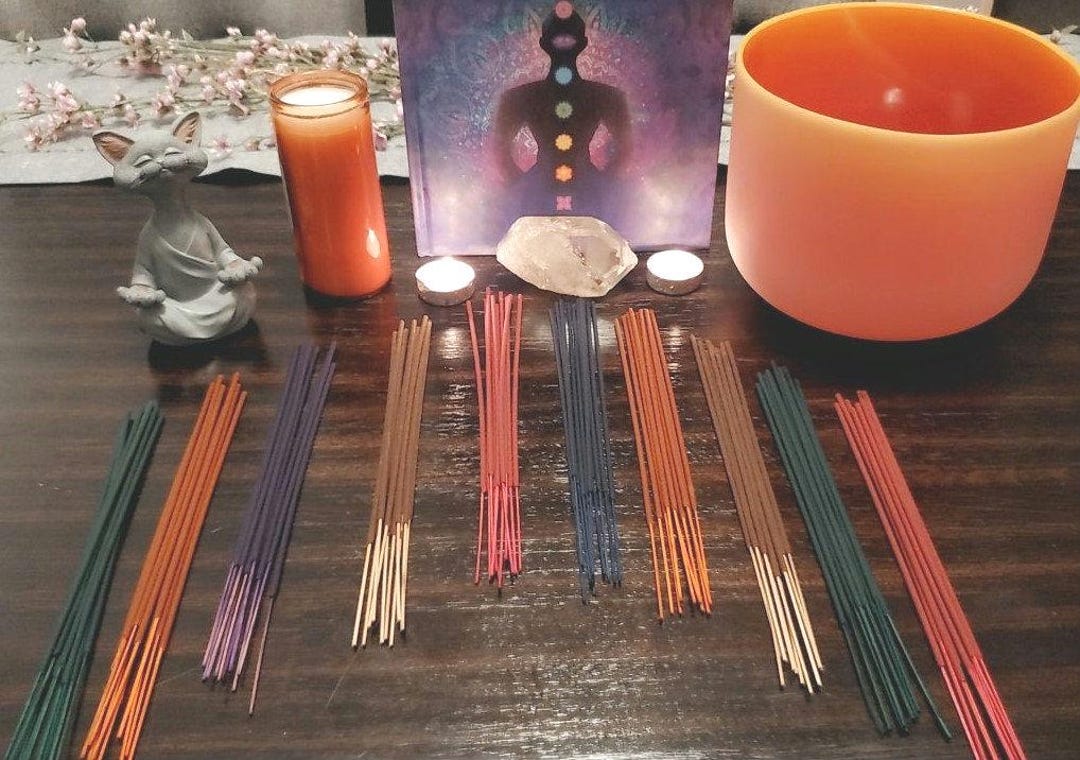 INCENSE Sticks CHAKRA 100 INCENSE Sticks Assortment 13 Each of the 7 ...