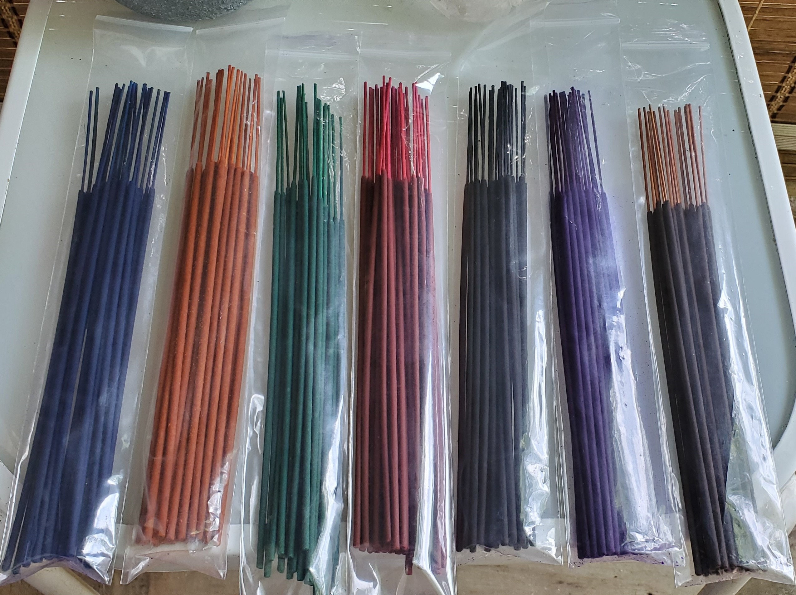 CHOOSE YOUR SCENT 11" Hand-dipped Fresh Incense Sticks Scents A-K ...