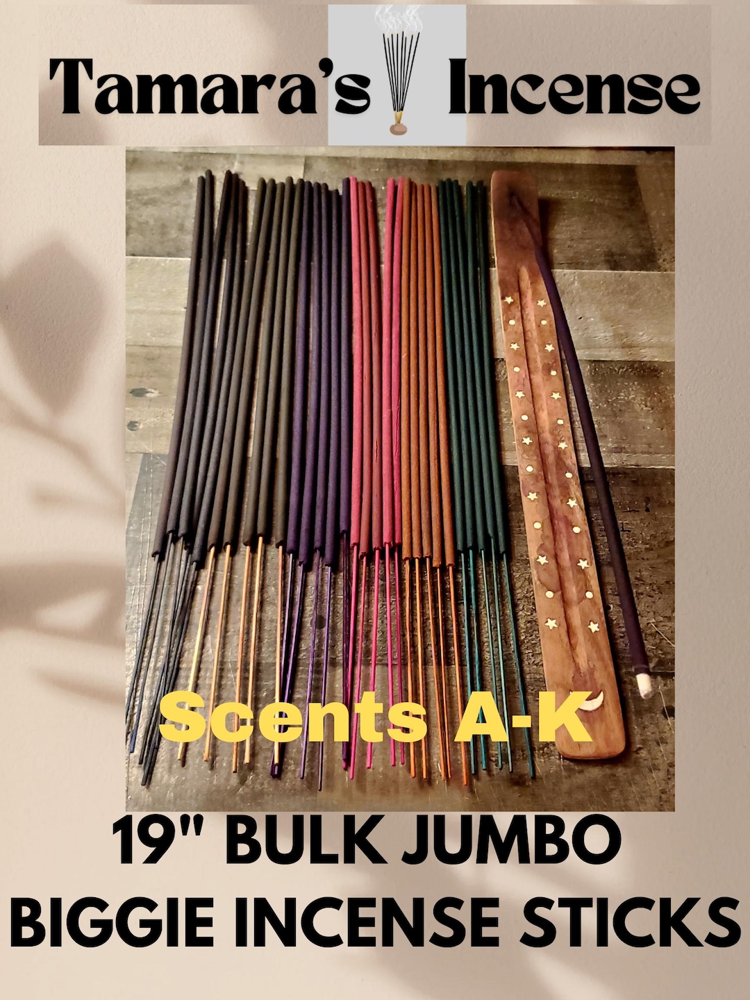 JUMBO Extra Large Long Incense Sticks 19" Choose Scent Premium Extra ...