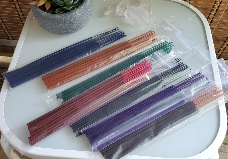 CHOOSE YOUR SCENT 11" Hand-dipped Fresh Incense Sticks Scents A-K ...