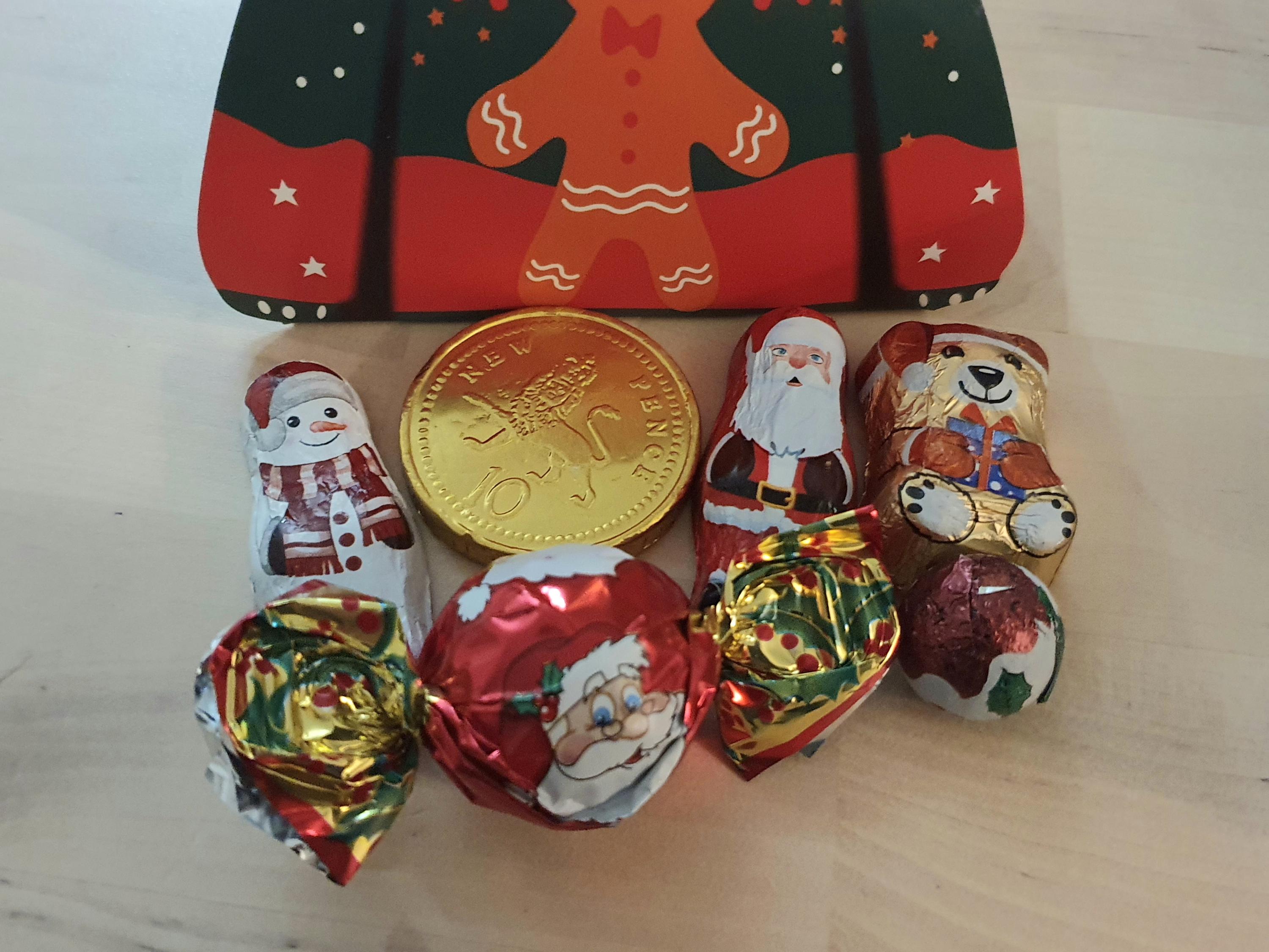 Chocolate Filled Christmas Boxes, Santa, Elf, Snowman, Reindeer ...