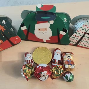 Chocolate Filled Christmas Boxes, Santa, Elf, Snowman, Reindeer ...
