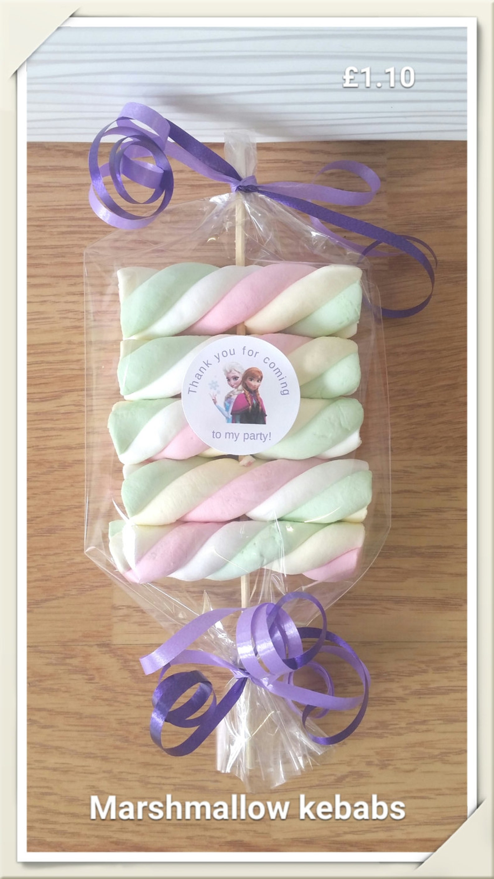 1 5 or 10 Marshmallow Kebabs Party Favours Personalised - Etsy