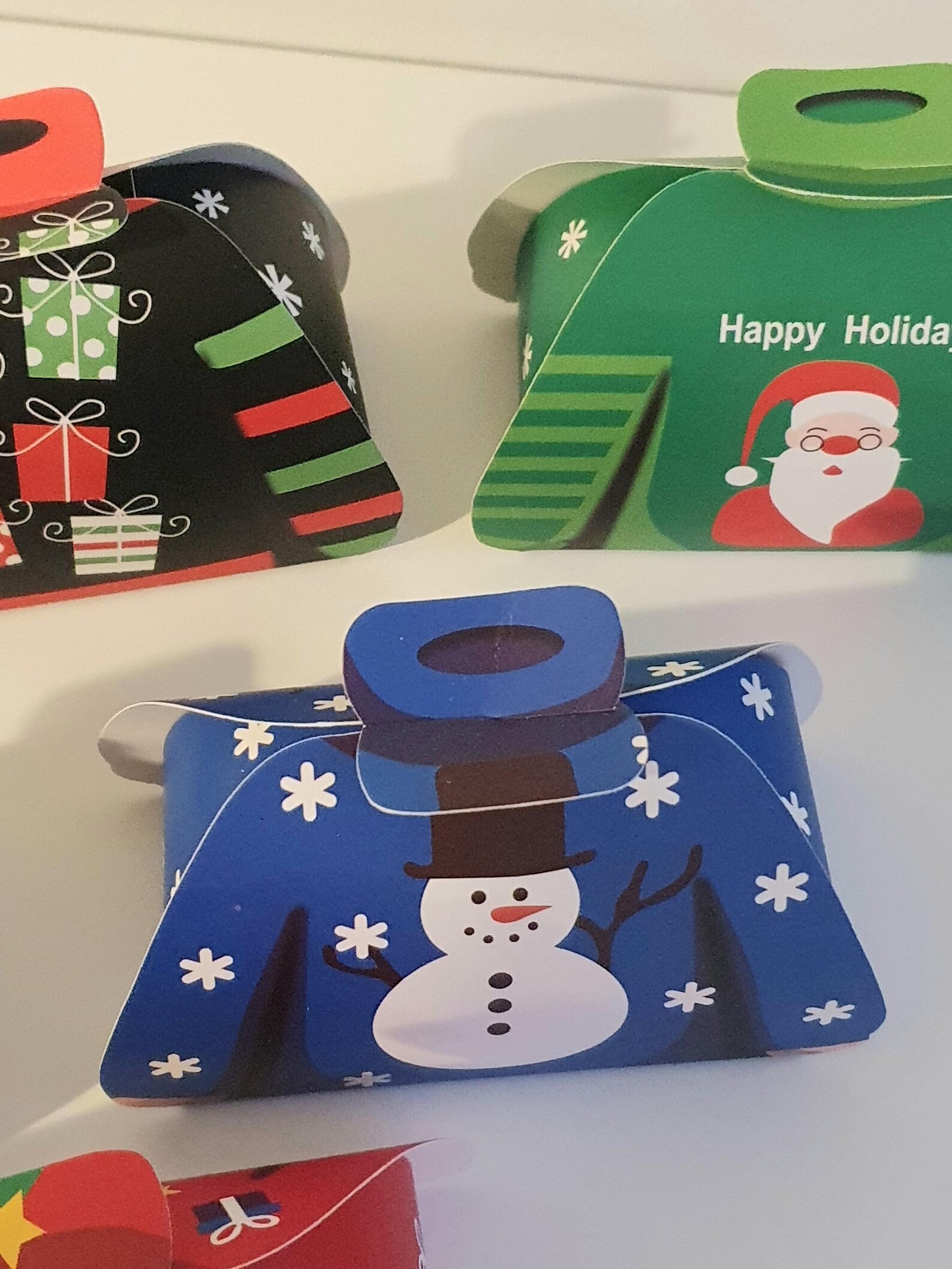 Chocolate Filled Christmas Boxes, Santa, Elf, Snowman, Reindeer ...