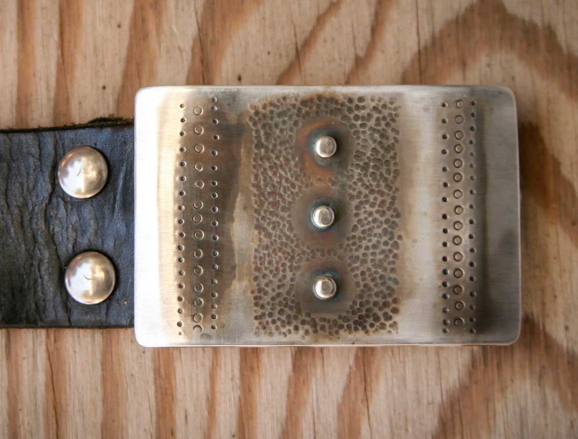Man's Solid Sterling Silver Belt Buckle - Etsy