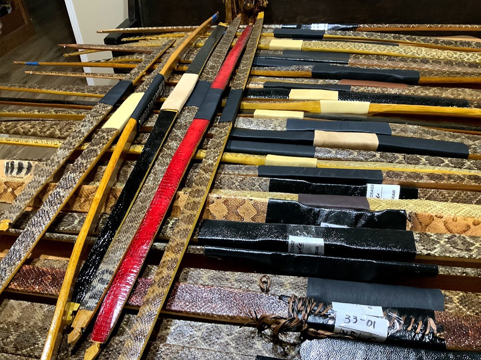 SNAKE BACKED OSAGE Bow ~ Backed With Skins From Snakes Harvested in ...