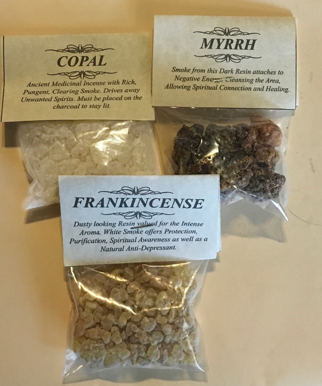 THREE PACK - Copal, Frankincense and Myrrh - Etsy