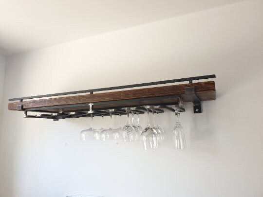 Complete Shelf & Wine Glass Rack Unit. Beer Bar - Etsy UK