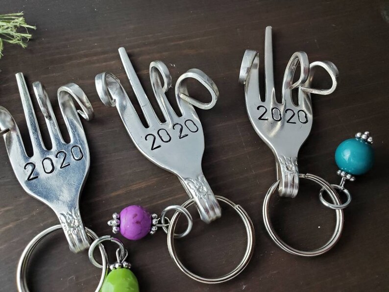 Fork Key Chain Stamped Fork Funny 2020 Gift Custom Key - Etsy