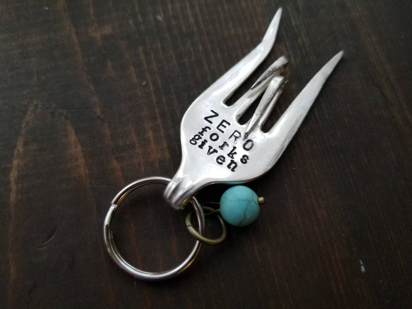 Fork Key Chain Stamped Fork Stamped Fork Gifts Funny | Etsy