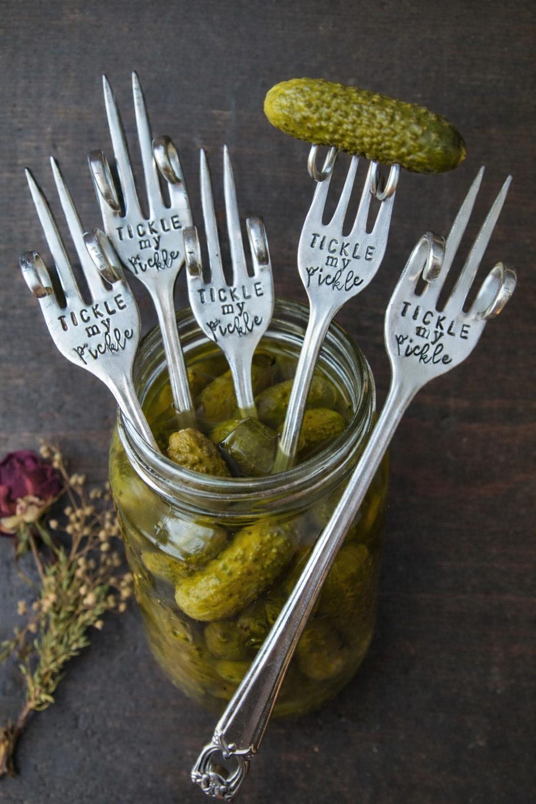 Stamped Vintage Pickle Fork, Tickle My Pickle, Hostess Gift - Etsy