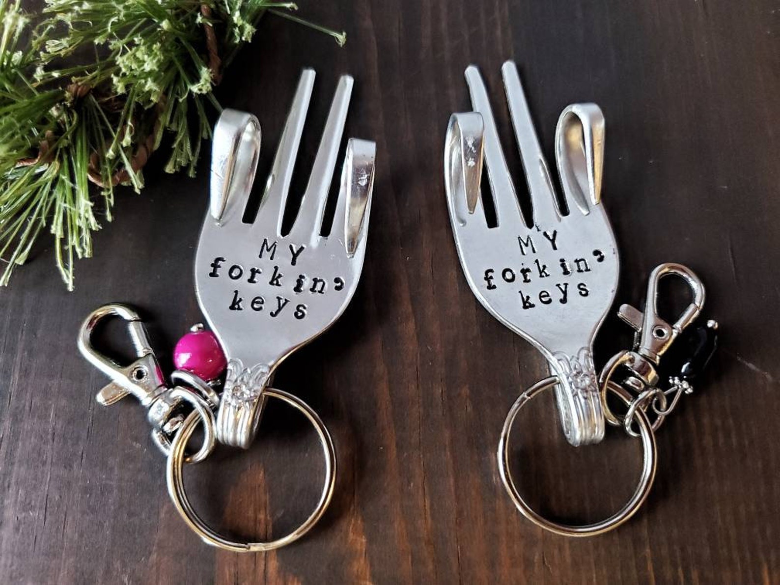 Fork Key Chain, Stamped Fork, Stamped, Fork Gifts, Funny Gifts ...