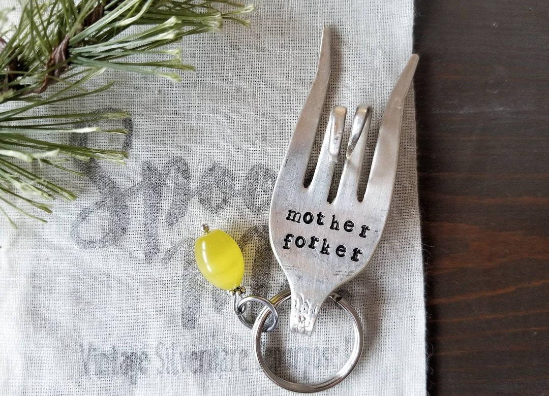 Fork Key Chain, Stamped Fork, Stamped, Fork Gifts, Funny Gifts ...