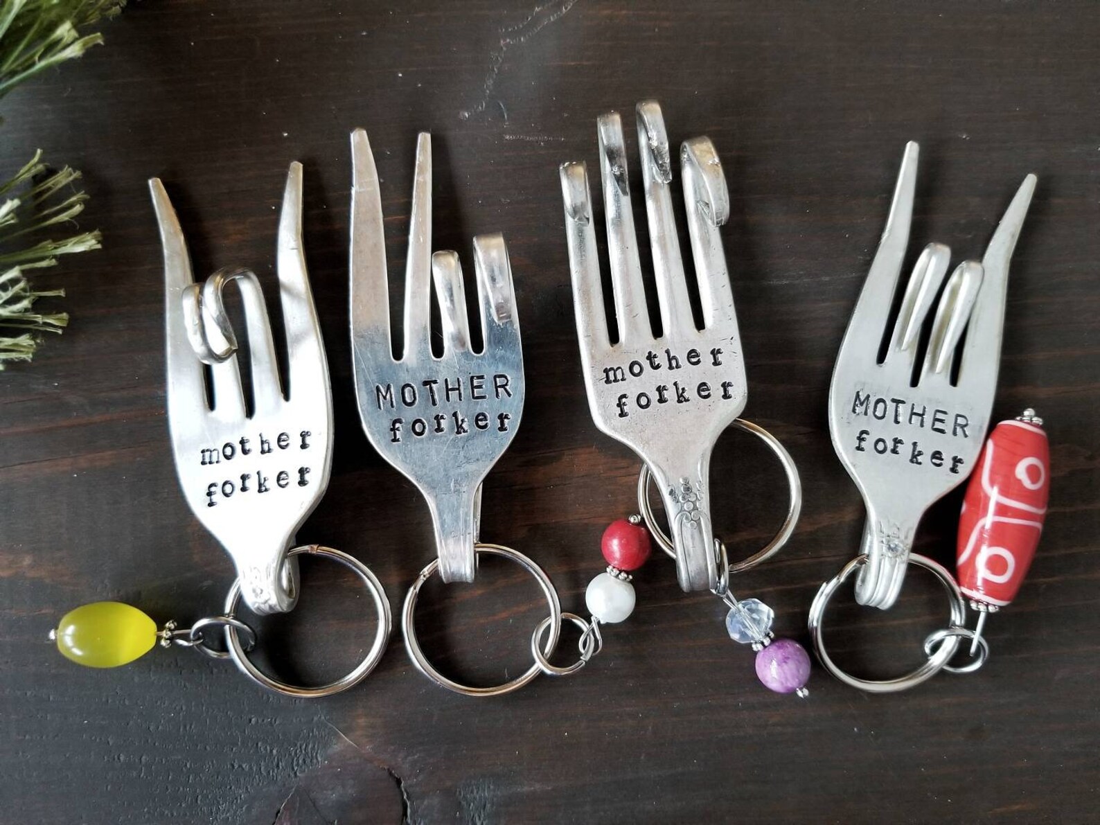 Fork Key Chain, Stamped Fork, Stamped, Fork Gifts, Funny Gifts ...