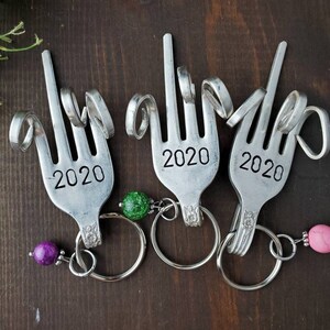 Fork Key Chain, Stamped Fork, Funny 2020 Gift, Custom Key Chain ...