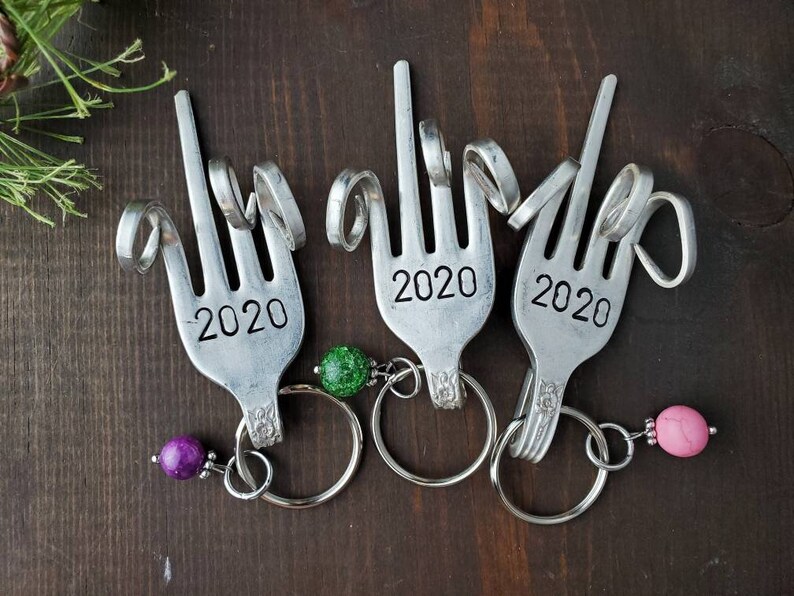 Fork Key Chain Stamped Fork Funny 2020 Gift Custom Key - Etsy