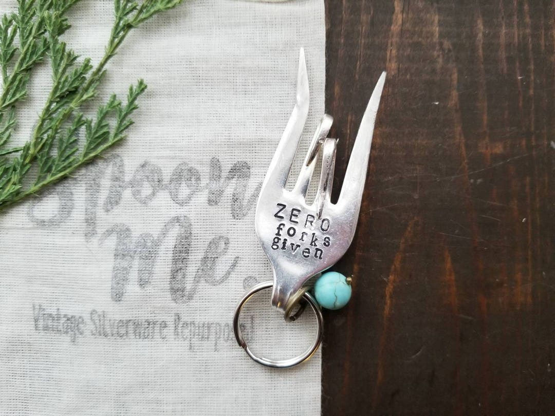 Fork Key Chain, Stamped Fork, Stamped, Fork Gifts, Funny Gifts ...