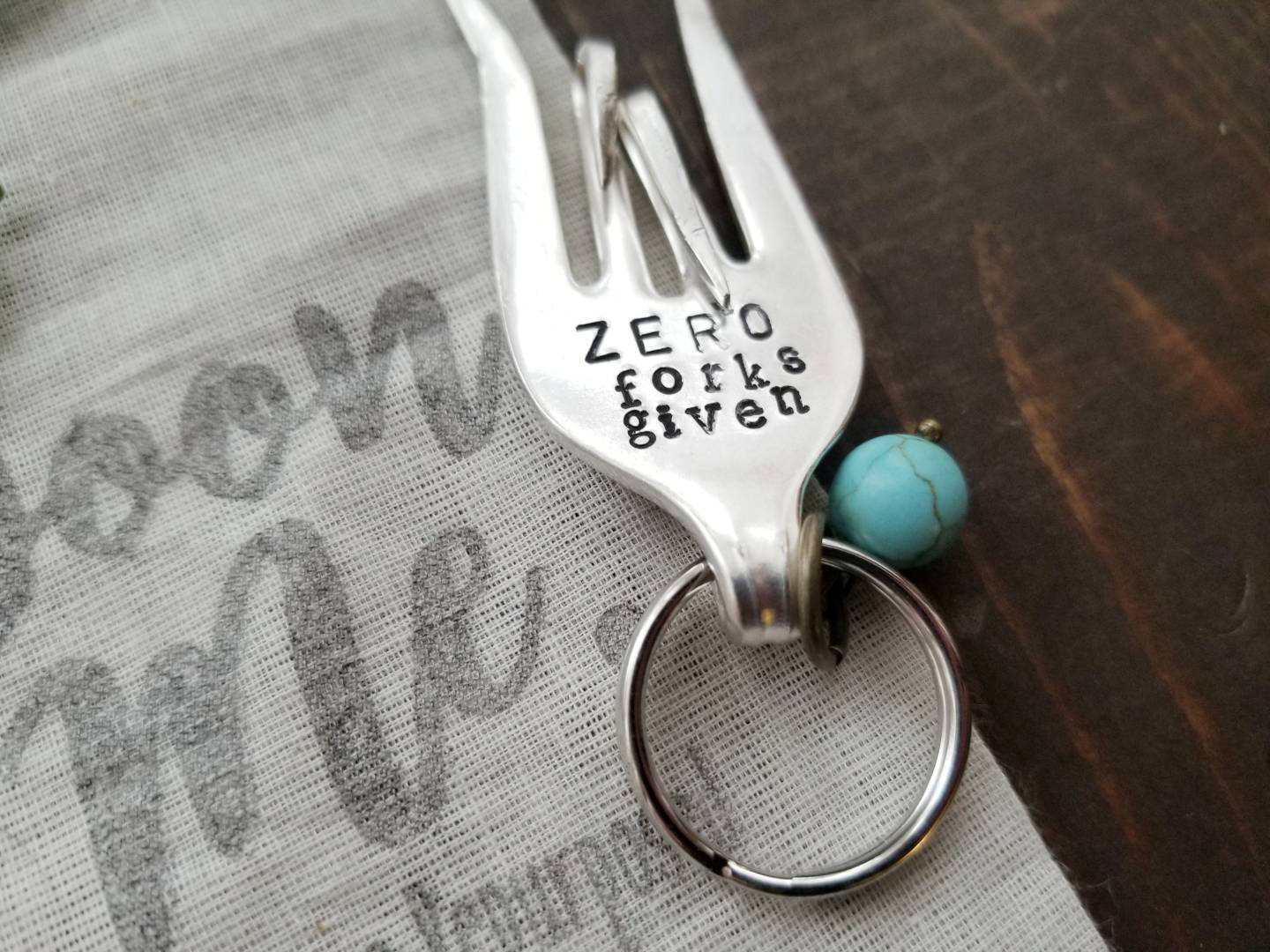 Fork Key Chain Stamped Fork Stamped Fork Gifts Funny | Etsy