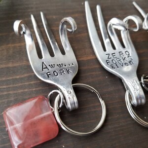 Stamped Fork Key Chain, Funny Valentine Gift, Handmade - Etsy