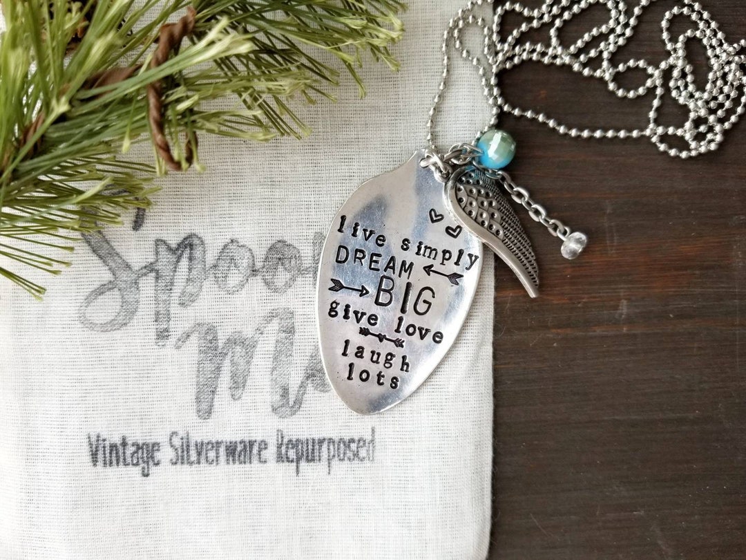 Spoon Jewelry, Spoon Gifts, Spoon Necklace, Hand Stamped Necklace ...