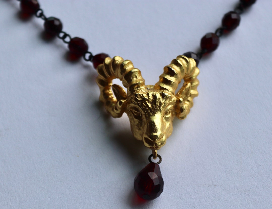 Vintage Necklace Yuta Pasch Ram's Head - Etsy