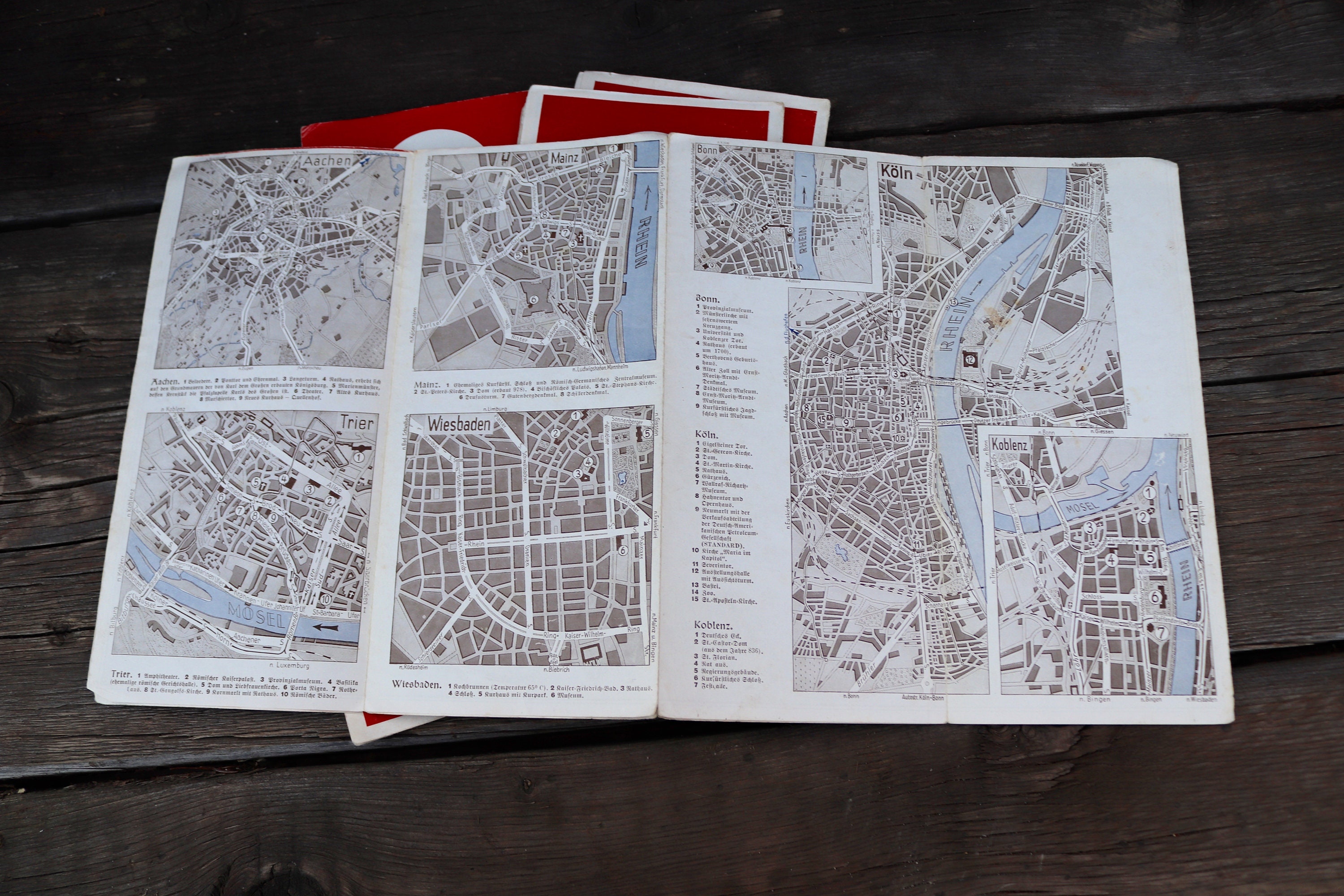 6 Antique Road Maps Standard Esso Germany 40th - Etsy