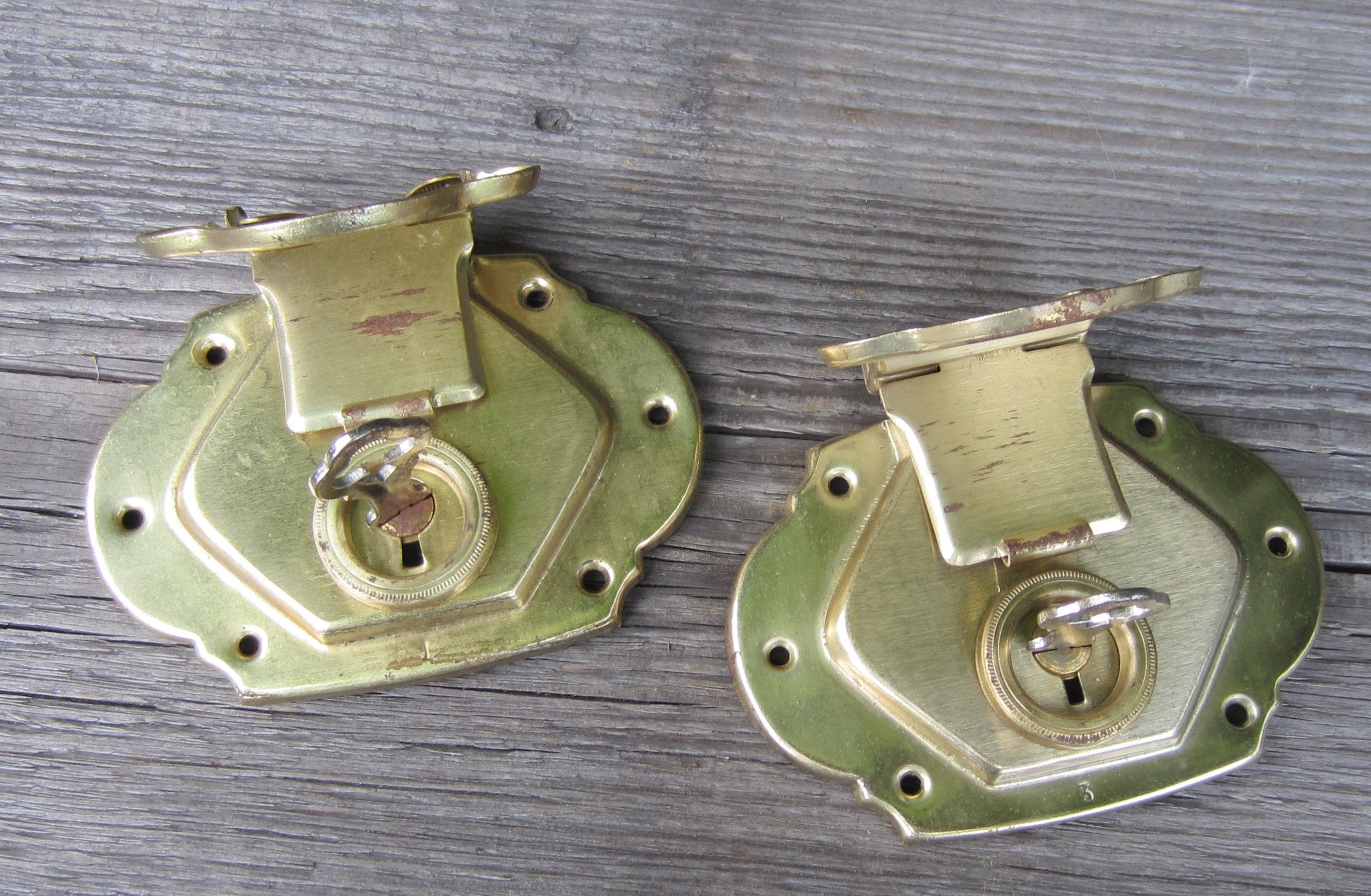 2 Antique Wardrobe Locks With Key - Etsy